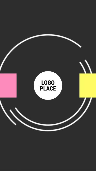 Plantilla de vídeo Rectangle Circle Simple Intro personalizable de FlexClip
