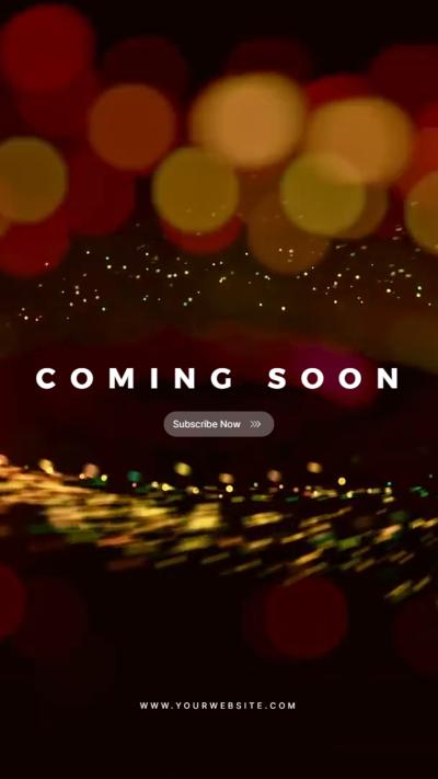 Customizable Red Firework Ribbon Particles Coming Soon Video Template ...