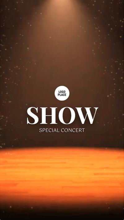 Customizable Red Golden Spark Open Stage Show Intro Outro Video ...