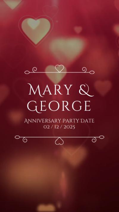 Plantilla de vídeo Romantic Anniversary Love Slideshow personalizable ...