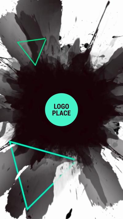 Customizable Splash Ink Shape Triangle Logo Intro Video Template by ...