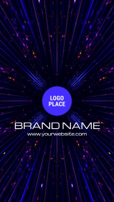 Modèle de vidéo Tech Business Futuristic Electronic Neon Logo Intro ...