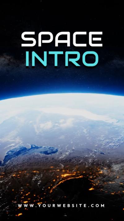 支持自定義的 Tech Earth Galaxy Business Science Movie Opener Lens Flare Logo News Space Intro 視頻範本 ...