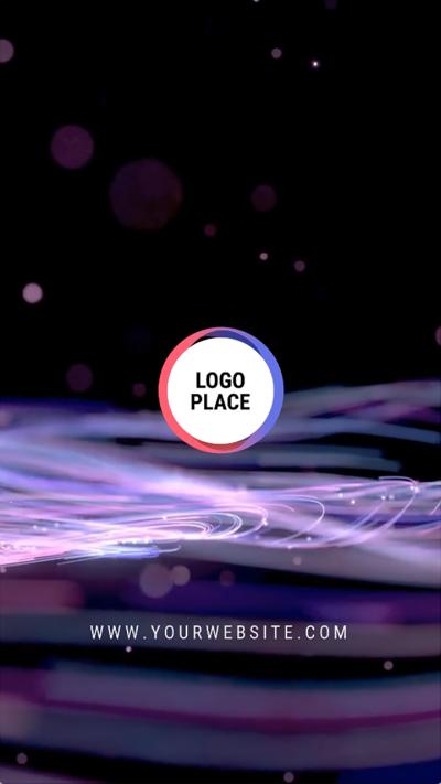 Customizable Tech Particle Spark Gradient Purple Logo Intro Video ...