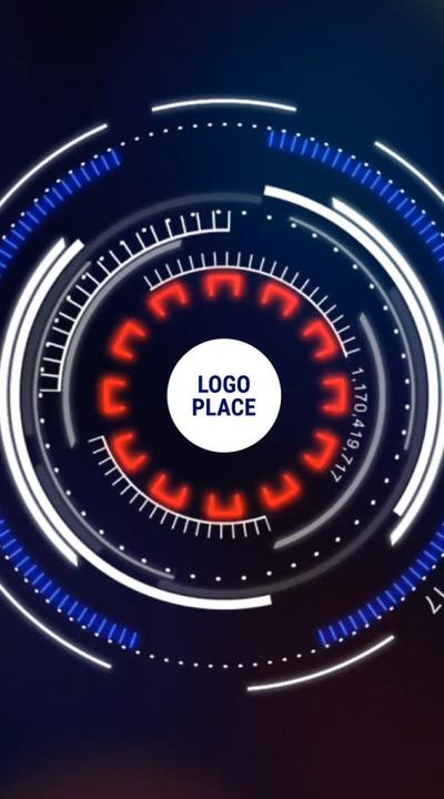 カスタマイズ可能な Technical Abstract Background Logo ビデオテンプレート - FlexClip
