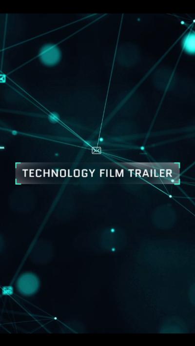 Plantilla de vídeo Technology Movie Style Trailer personalizable de FlexClip