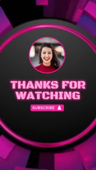 Customizable Thanks For Watching Youtube Video Video Template by FlexClip