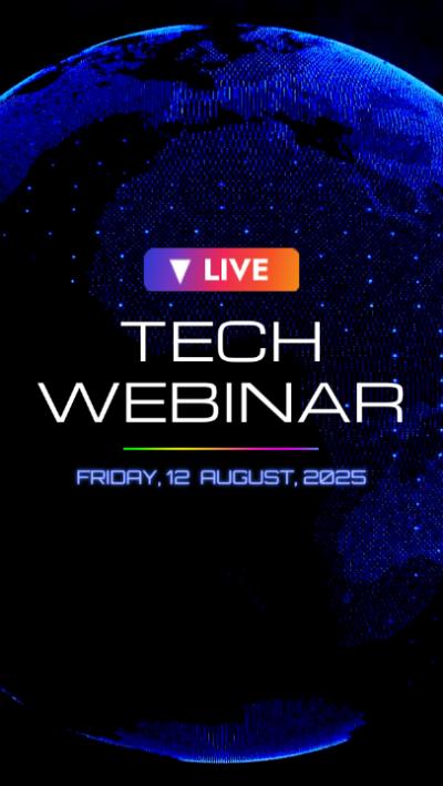 カスタマイズ可能な Universal Tech Webinar News ビデオテンプレート - FlexClip