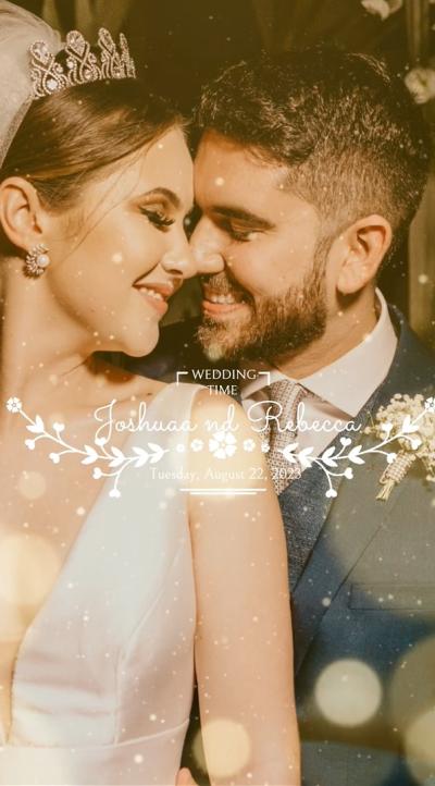 Customizable Wedding Photo Slideshow Love Flower Simple Wishes Video ...