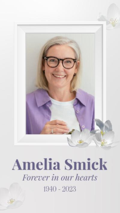 Customizable White Ink Funeral Memorial Photo Slideshow Video Template ...