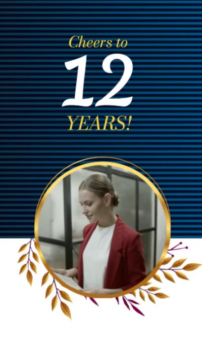 支持自定义的 Work Anniversary 视频模板 - FlexClip