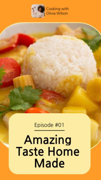 Plantilla de vídeo Yellow Simple Food Cooking Channel Intro Outro ...