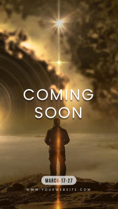 Customizable Yellow Sun Star Coming Soon Space Youtube Channel Intro ...