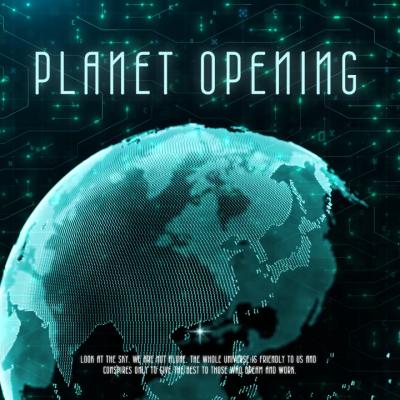 支持自定義的 Abstract Background High Tech Data Planet Opening Space Business ...