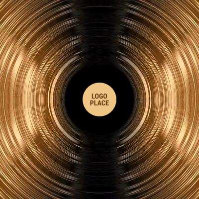 Customizable Abstract Gold Metal Logo Intro Video Template by FlexClip