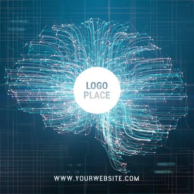 Customizable Ai Artificial Intelligence Digital Brain Data Tech ...