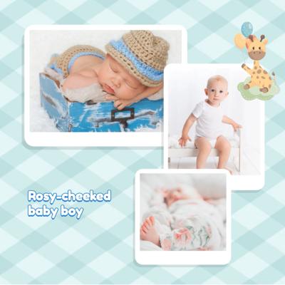 Customizable Baby Picture Collage Video Template by FlexClip