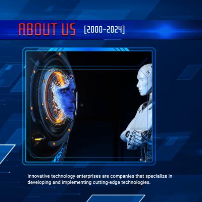 Customizable Blue Ai Tech Slideshow Business Innovative Company History ...