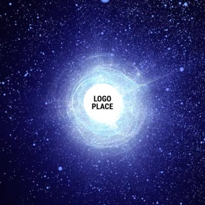 Customizable Blue Tech Particle Explosion Logo Intro Outro Video ...