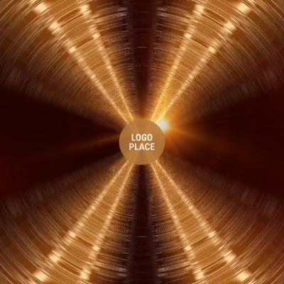 Customizable Brushed Circular Copper Metal Logo Video Template by FlexClip