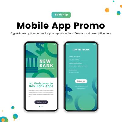 支持自定义的 Business Green Finance App Promo Mockups 视频模板 - FlexClip