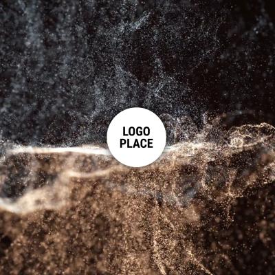 Customizable Business Technology Dynamic Dust Particles Collide Logo ...