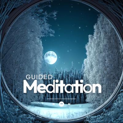 Customizable Circle Moon Quiet Guided Meditation Intro Video Template by FlexClip