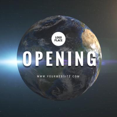 カスタマイズ可能な Epic Tech Planet Business News Movie Earth Opening Logo Intro ...