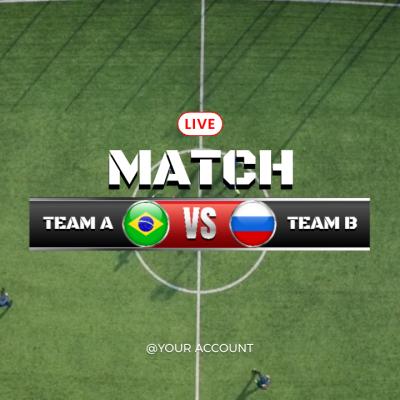 Customizable Football Sports Team Match Live Video Template by FlexClip