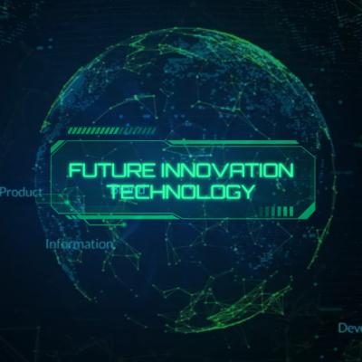 Customizable Futuristic Innovation Technology Slideshow Video Template by FlexClip