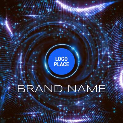 Customizable Futuristic Technology Blue Modern Youtube Intro Video ...