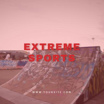 Plantilla de vídeo Glitch Overlay Dynamic Extreme Sports Promotion ...