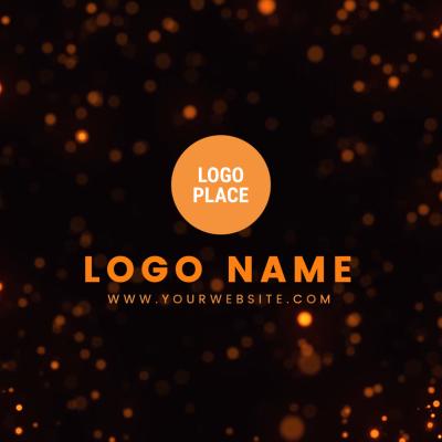 Customizable Glitter Flare Transition Futuristic Technology Game Logo ...