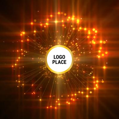 Customizable Golden Firework Particle Overlay Motion Loop Logo Intro ...