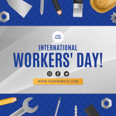 Customizable Happy Labor Day International Workers Day Thank You ...