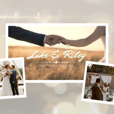 Customizable Ink Aesthetic Romantic Wedding Collage Slideshow Video ...