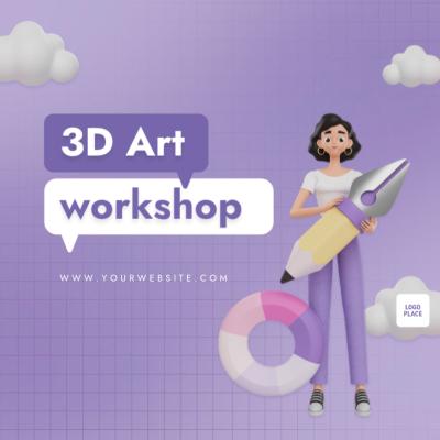 Customizable Learning 3d Design Online Course Promo Video Template by ...