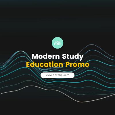 支持自定義的 Modern Study Education Promo 視頻範本 - FlexClip