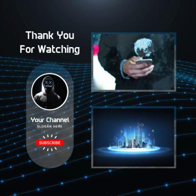 Customizable Modern Technology Dynamic Youtube Outro Video Template by ...