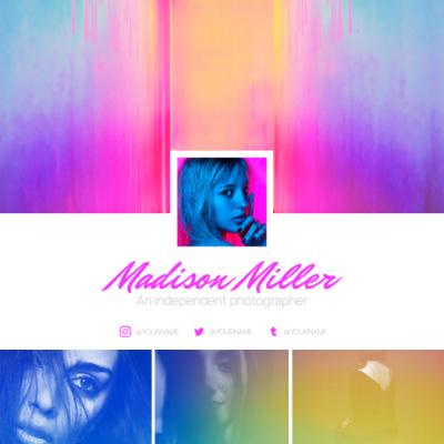 Customizable Neon Photographer Portfolio Video Template by FlexClip