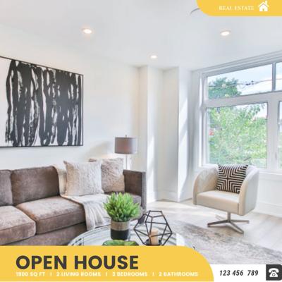 Customizable Open House Day Invite Video Template by FlexClip