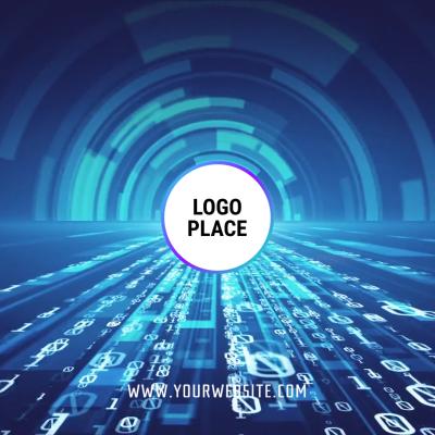 Plantilla de vídeo Particle Light Countdown Digital Technology ...