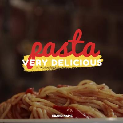 Plantilla de vídeo Pasta Ad personalizable de FlexClip