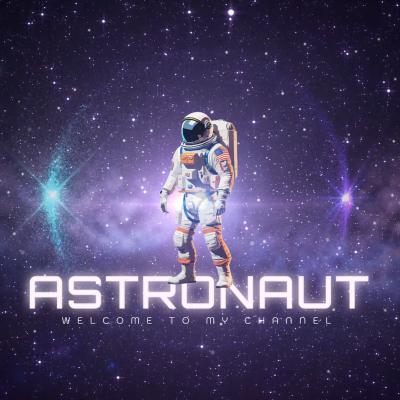 Customizable Purple Astronaut Galaxy Science Fiction Tech Youtube ...