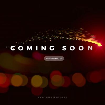 Customizable Red Firework Ribbon Particles Coming Soon Video Template ...