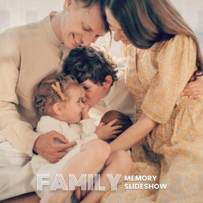Customizable Simple Family Film Slideshow Video Video Template by FlexClip