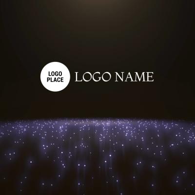Plantilla de vídeo Simple Starlight Dot Intro personalizable de FlexClip