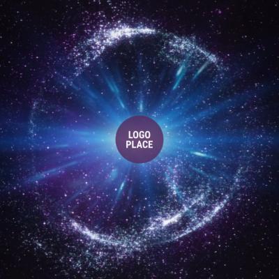 Customizable Space Night Star Logo Video Template by FlexClip
