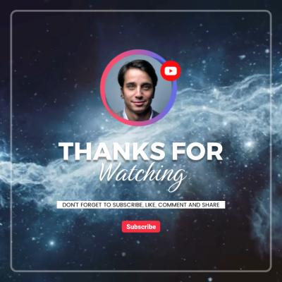 Modèle de vidéo Space Tech Thanks For Watching Youtube Subscribe Outro ...