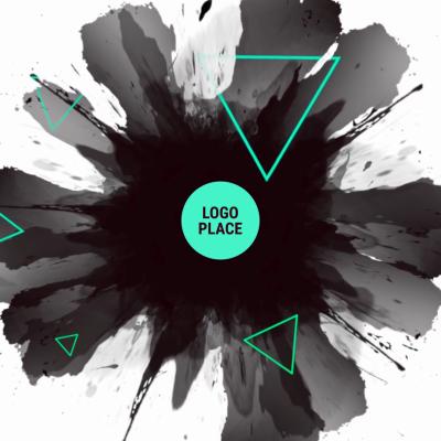 Customizable Splash Ink Shape Triangle Logo Intro Video Template by ...
